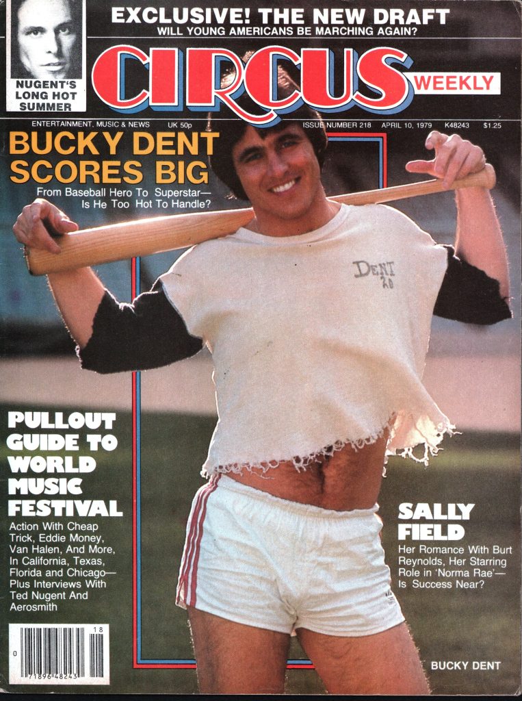 Circus April 1979 Magazine Bucky Dent Aerosmith Sally Field Sal Mineo Ted Nugent Poster – Magiks