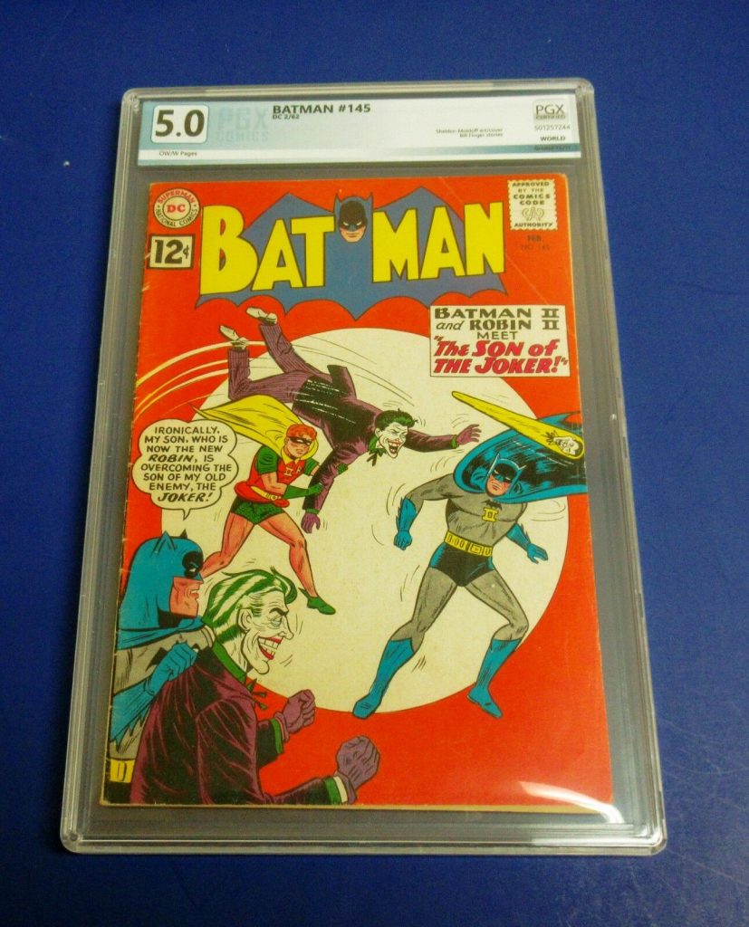 BATMAN #145 PGX 5.0 Batman Robin vs The Joker and his son 1962 DC ...
