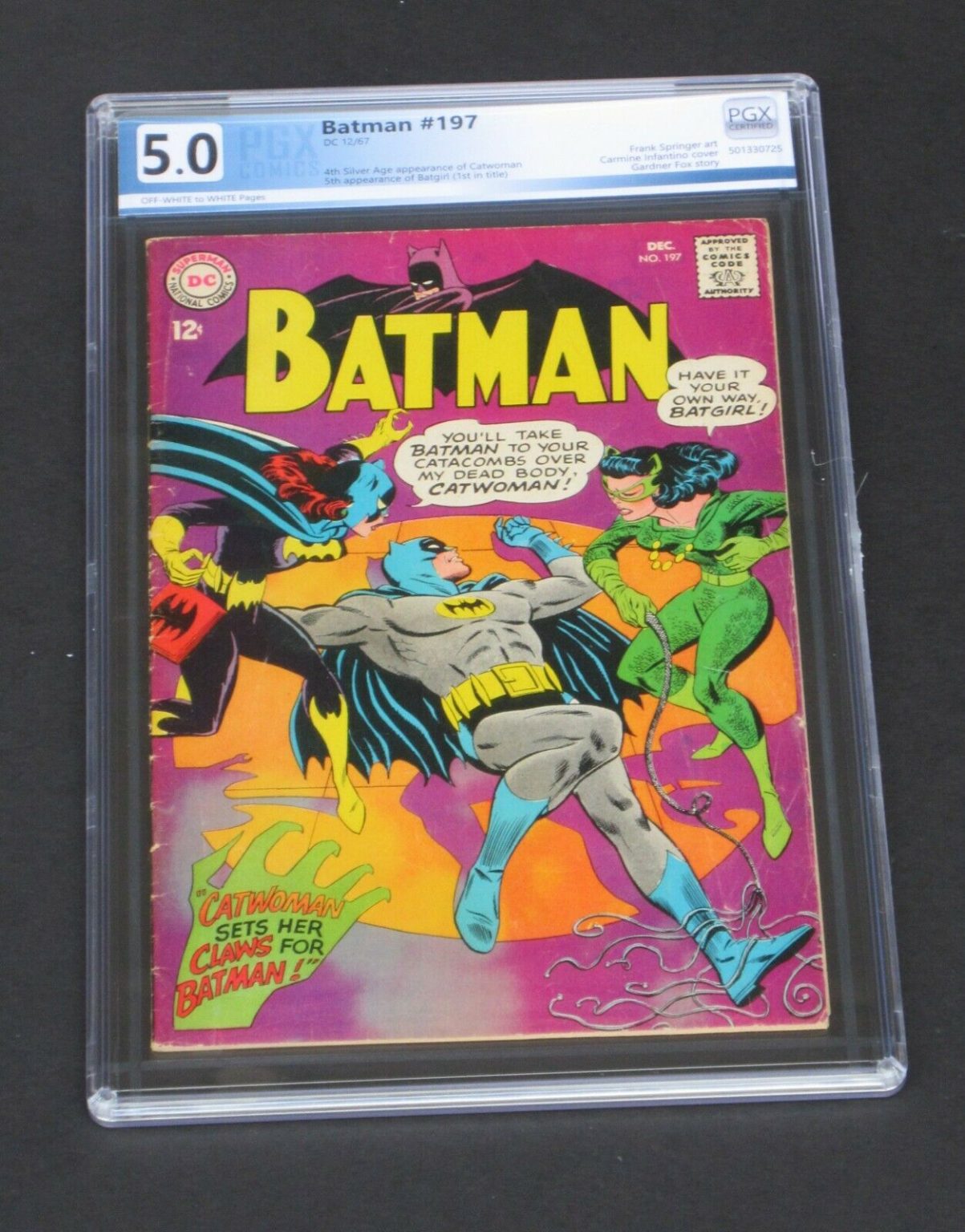 Batman #197 PGX 5.0 1967 Batman Batgirl Catwoman fight – Magiks