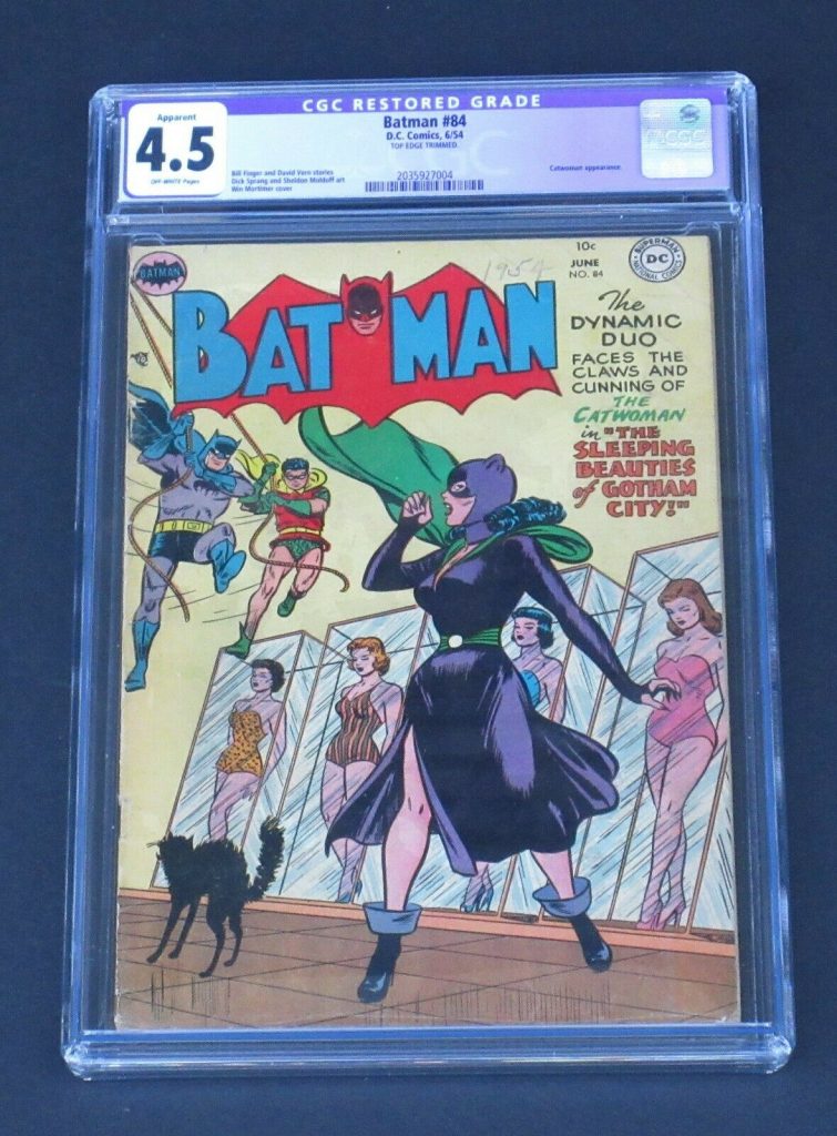 Batman 84 CGC 4.5 Golden Age 1954 Catwoman The Sleeping Beauties of ...