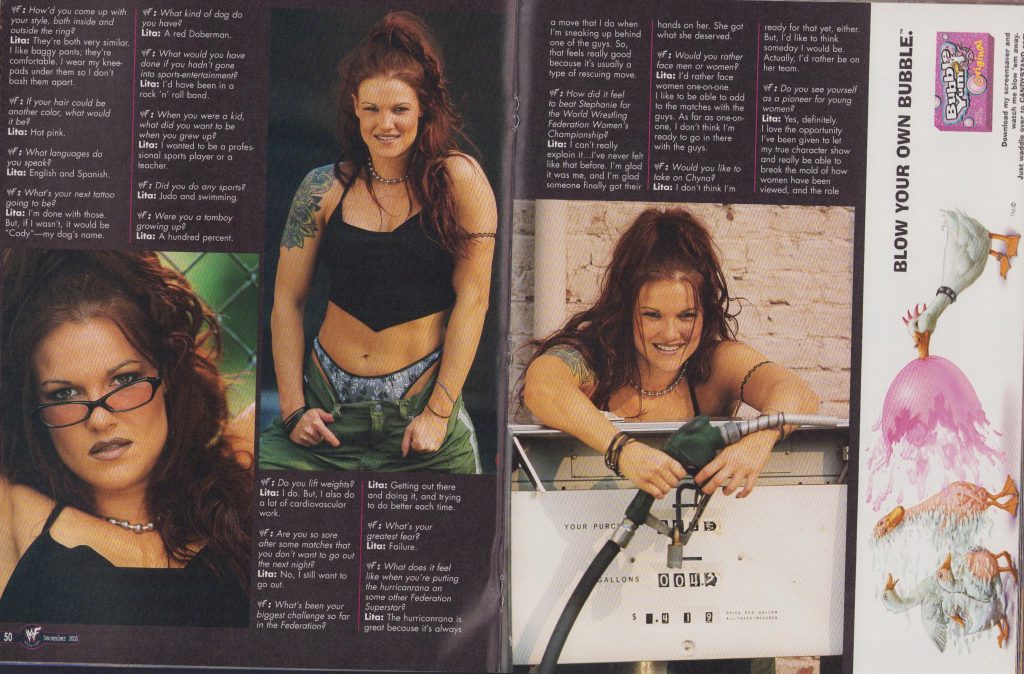WWF Magazine December 2000 WWE Divas Lita Poster Chris Jericho Benoit ...