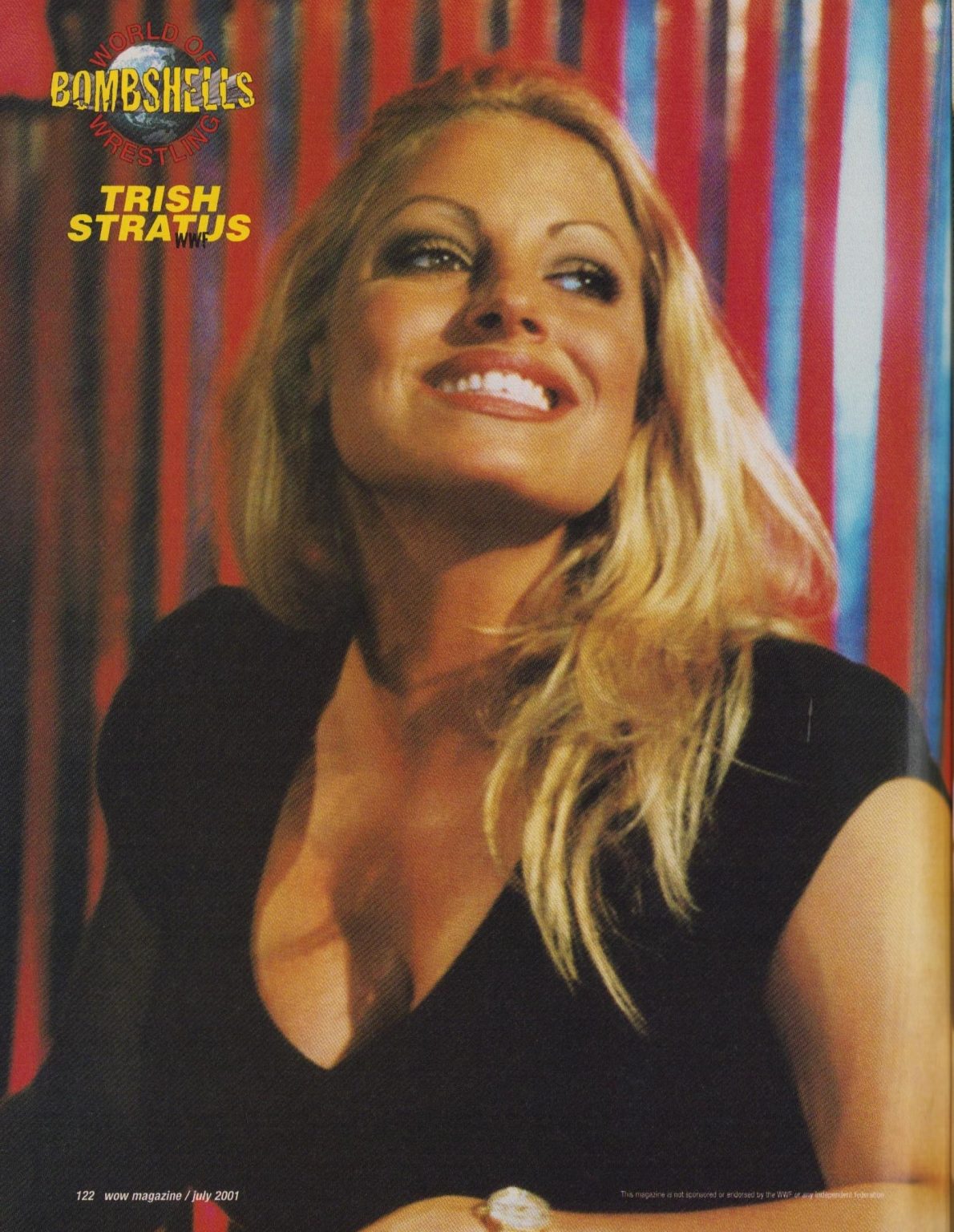 WOW magazine July 2001 Vince McMahon Dawn Marie Trish Stratus Chyna WWE ...