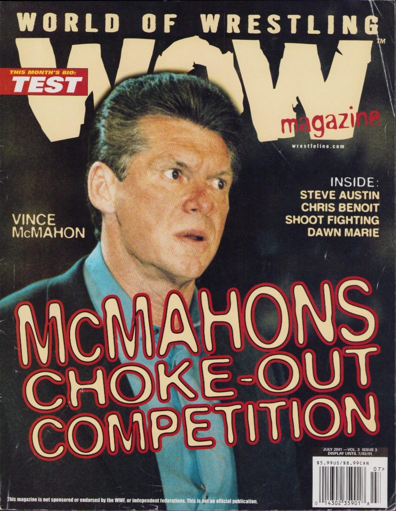 WOW magazine July 2001 Vince McMahon Dawn Marie Trish Stratus Chyna WWE ...