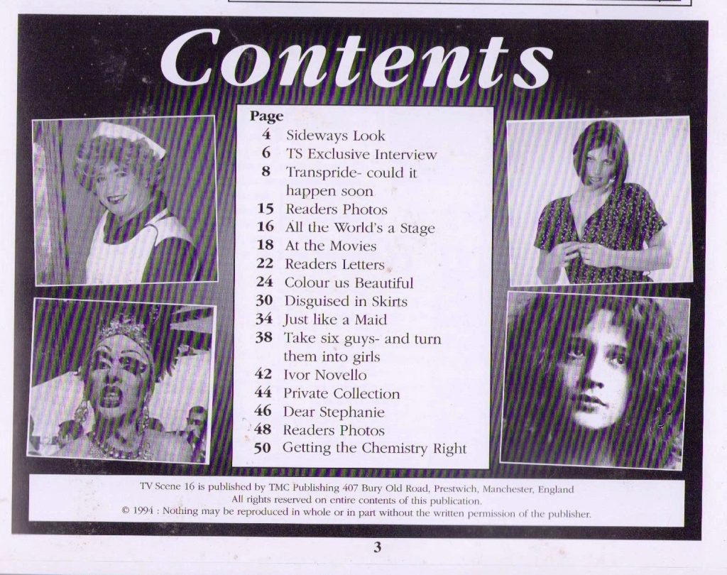 TV Scene Magazine #16 Churchill and the Male Actress! Transpride! Male ...