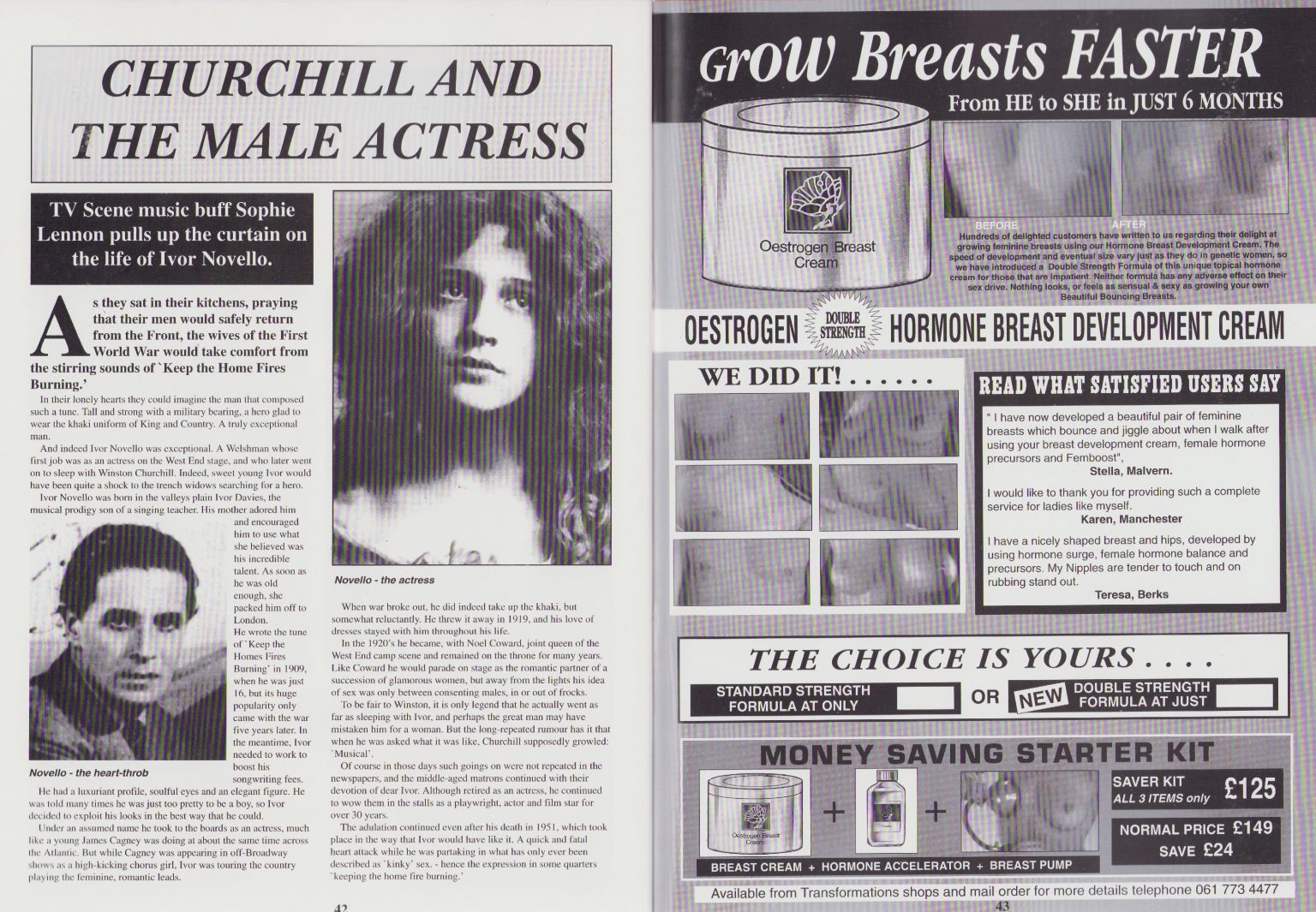 TV Scene Magazine #16 Churchill and the Male Actress! Transpride! Male ...