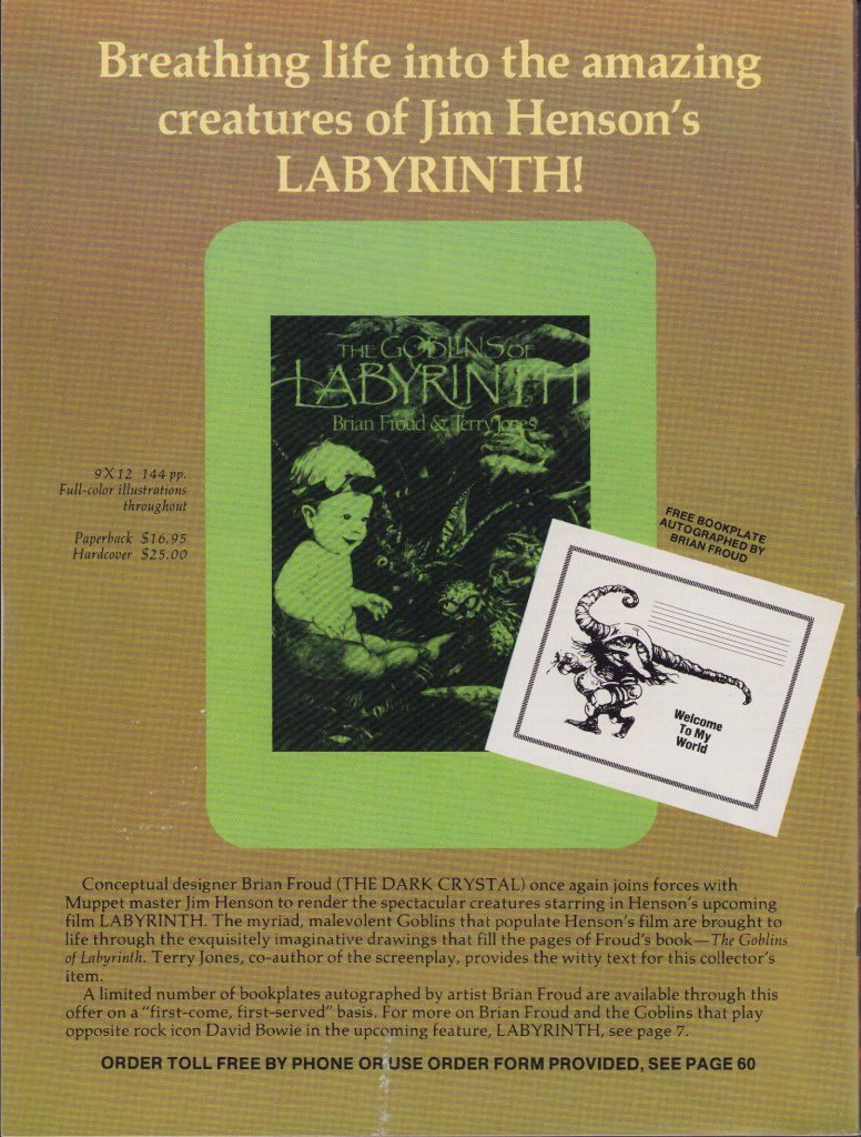 Cinefantastique Magazine July 1986 Invaders from Mars Labyrinth Aliens ...