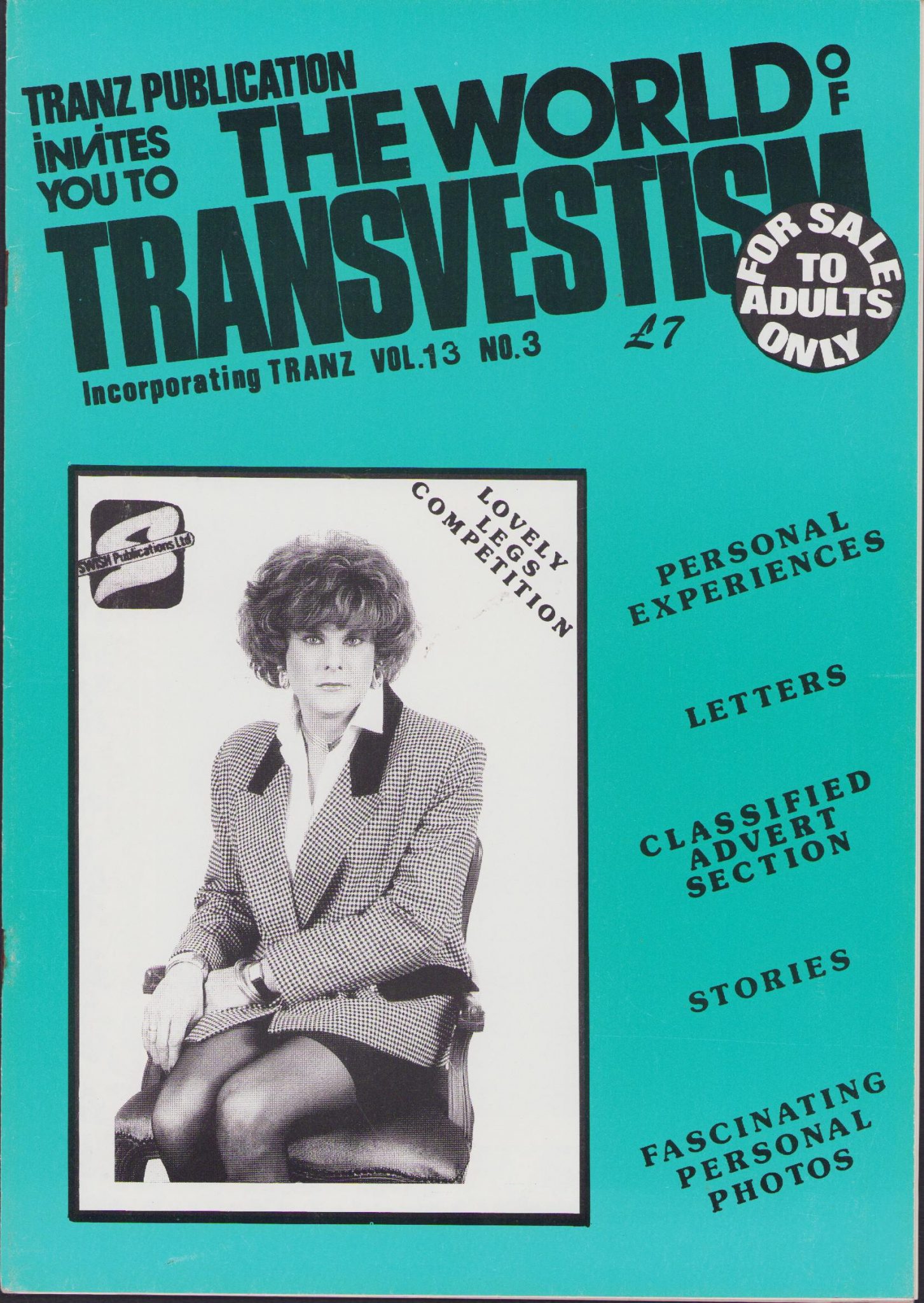 The World of Transvestism vol.13 #3 TV TS Transformation Magazine Rare ...