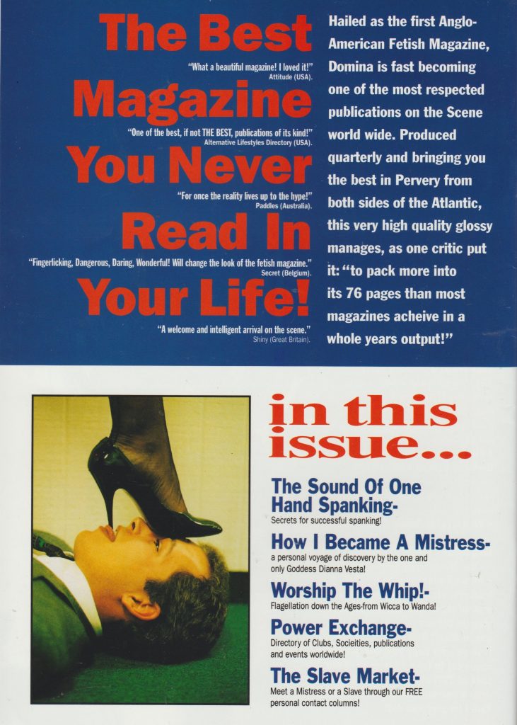 Domina #3 Magazine Female Domination Power Exchange Femdom Mistress ...