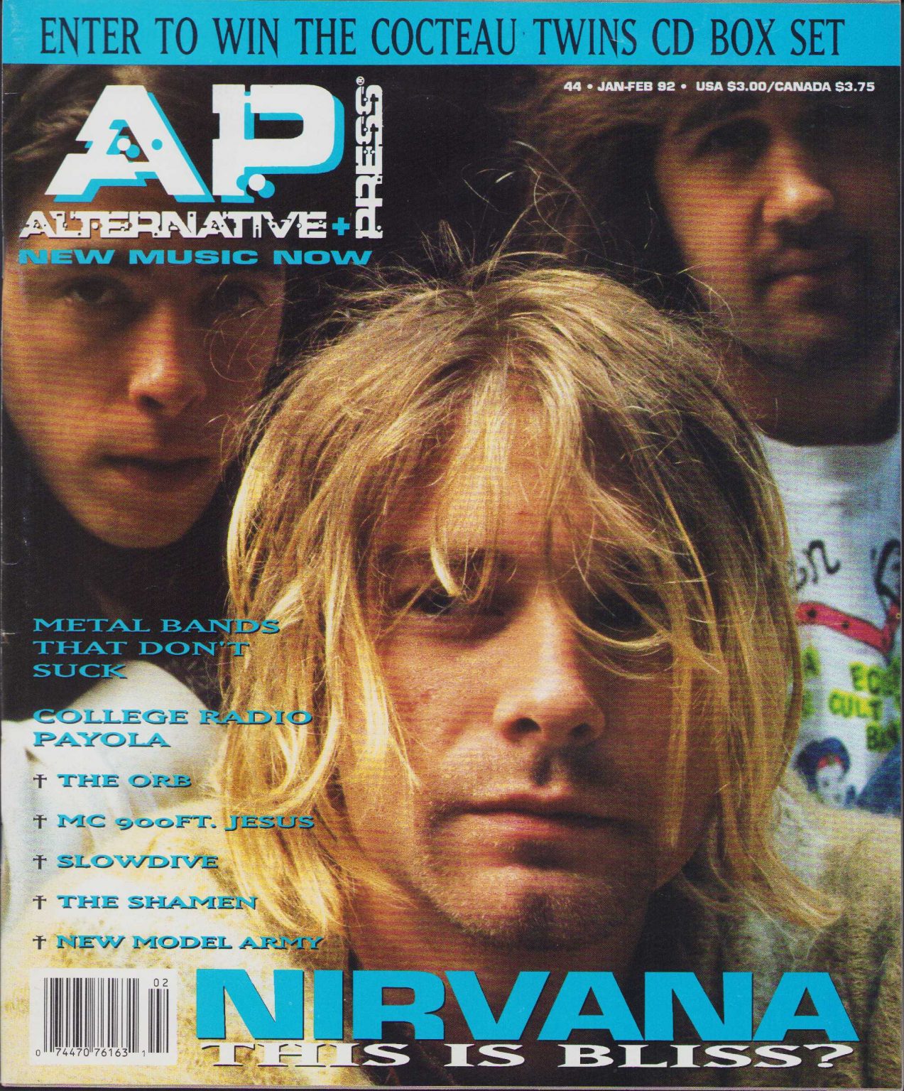 AP #44 Magazine Nirvana Kurt Cobain Melvins Mudhoney Skin Yard January ...