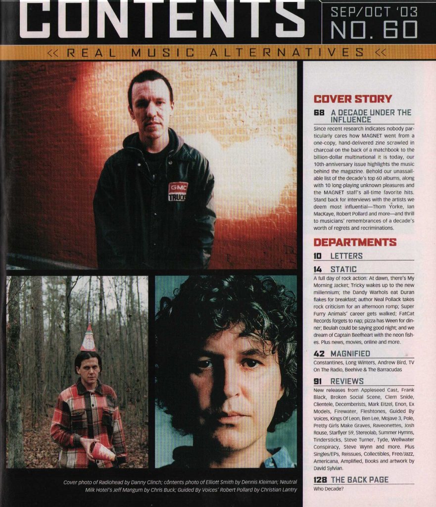 Magnet #60 Magazine Radiohead Elliott Smith Ian MaKaye Nirvana Breeders ...