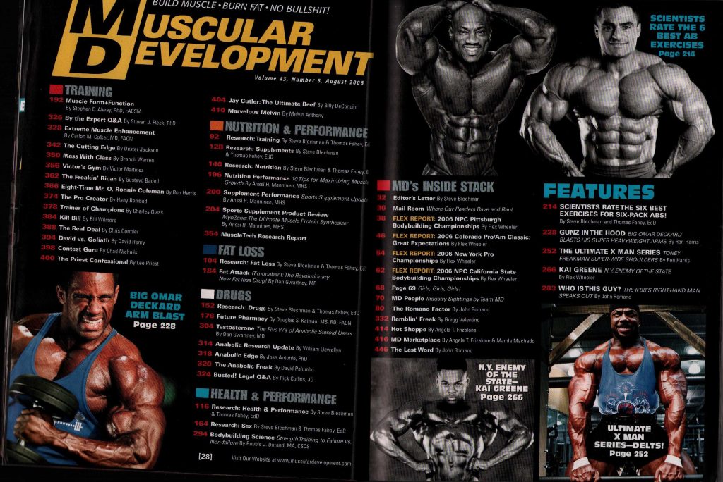 Muscular Development Magazine 08/2006 Omar Deckard Toney Freakman John ...