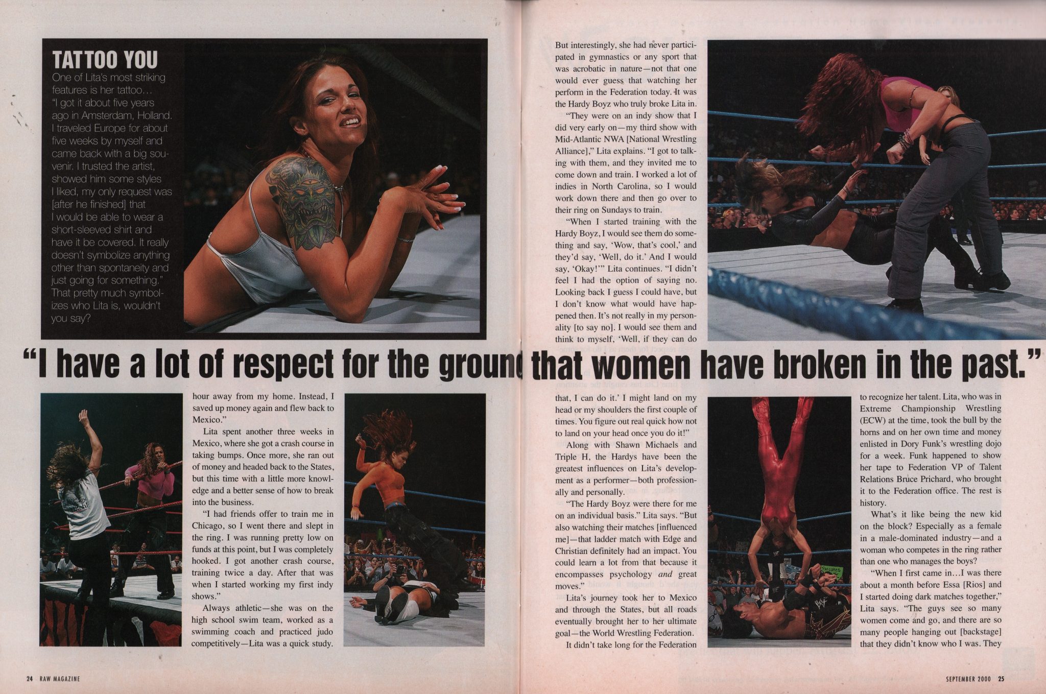 WWF Raw Magazine September 2000 Stacy Carter The Kat strong WWE Diva ...